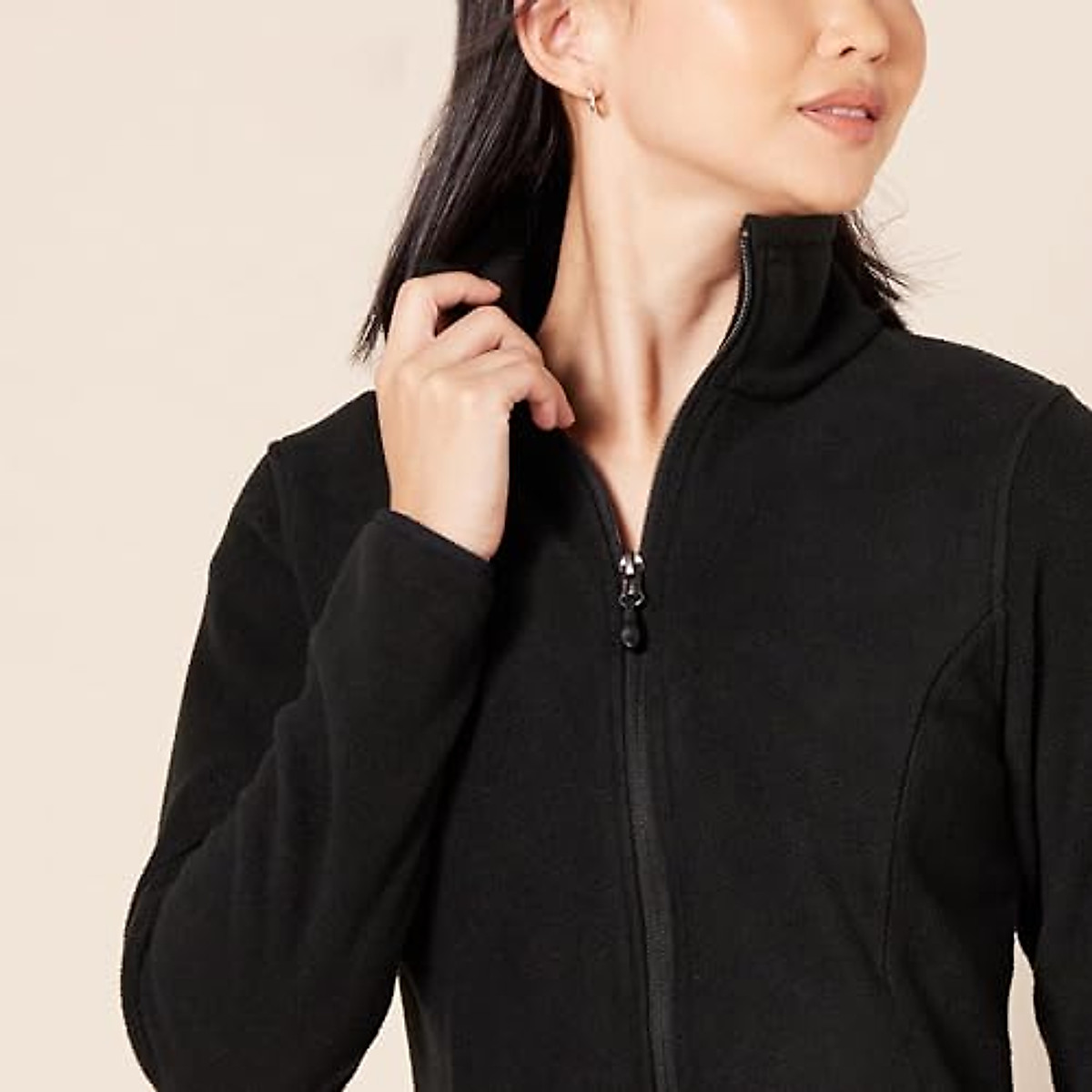 Amazon Essentials Women's Classic-Fit Full-Zip Polar Soft Fleece Jacket (Available in Plus Size), Black, XX-Large