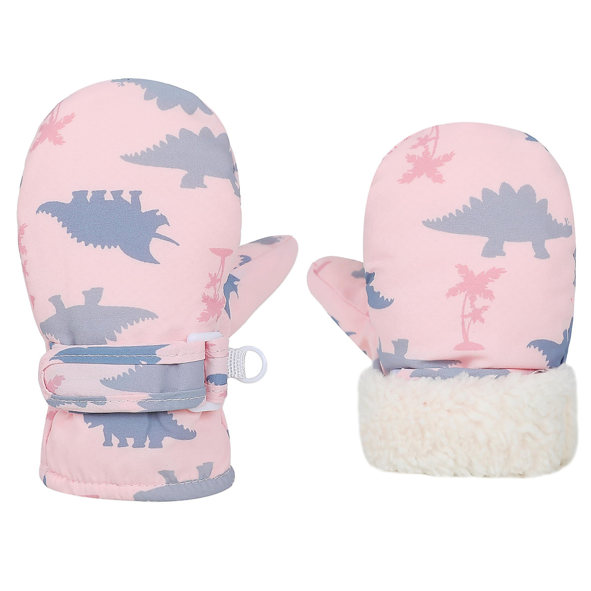 Slivery Color Toddler Gloves Kids Mittens Winter Warm Lined Fleece Gloves Waterproof Baby Boys Girls