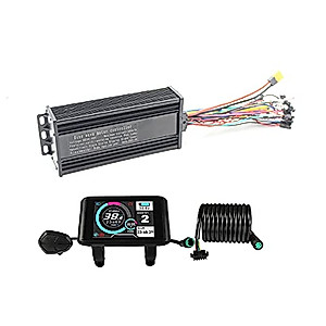 CONHIS MOTOR Ebike 36V 48V 52V 1000W-1500W 35A 3-Mode Sine Wave Motor and Speed Controller with Colorful LCD Display Electric Bicycle Brushless Controller (with UKC1 Color Display)