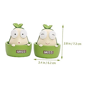 Veemoon Car Bobble Head Ornament Desk Topper Fruit Gift Desktop Toys 2pcs Car Accessories Interior Aesthetic Car Bobblehead Birthday Party Favor Desktop Avocado Ornament Shaking Head Toy