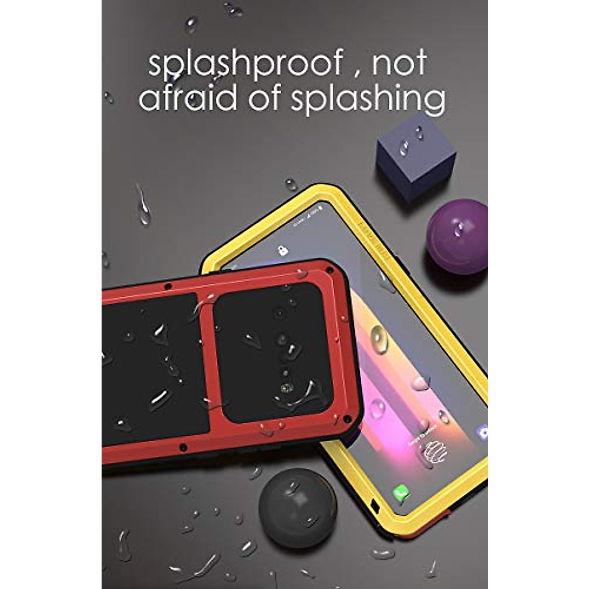 LOVE MEI Metal Case for LG V60/LG V60 ThinQ, Heavy Duty Robust Military Bumper Aluminum Metal Case Dustproof Shockproof Splashproof Full Body Protection Case Cover with Tempered Glass (Black)