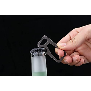 Mikacin Titanium Key Chain, Keychain with Bottle Opener, Carabiner Car Key Chains for Men and Women