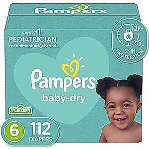 Diapers Size 6, 112 count - Pampers Baby Dry Disposable Diapers