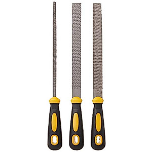 WOODSTOCK D3113 3-Piece Wood Rasp Set with Rubber Handles