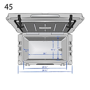 Frosted Frog Black White and Gray Camo 45 Quart Ice Chest Heavy Duty High Performance Roto-Molded Commercial Grade Insulated Cooler