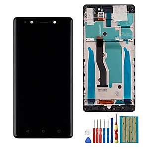 LCD Screen Compatible with Lenovo K8 Note 5.5" inch LCD Touch Screen Display Assembly with Tools+Frame(Black)