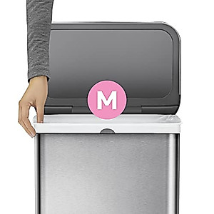 simplehuman Code M Custom Fit Drawstring Trash Bags in Dispenser Packs, 100 Count, 45 Liter / 11.9 Gallon, White