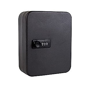 ESUALS Hidden Key Box Indoor Outdoor Password Organizer Key Safe Box Office Combination Lock Car Metal Security Home Storage Cabinet Wall Mounted Key Lock Box Wall Mount