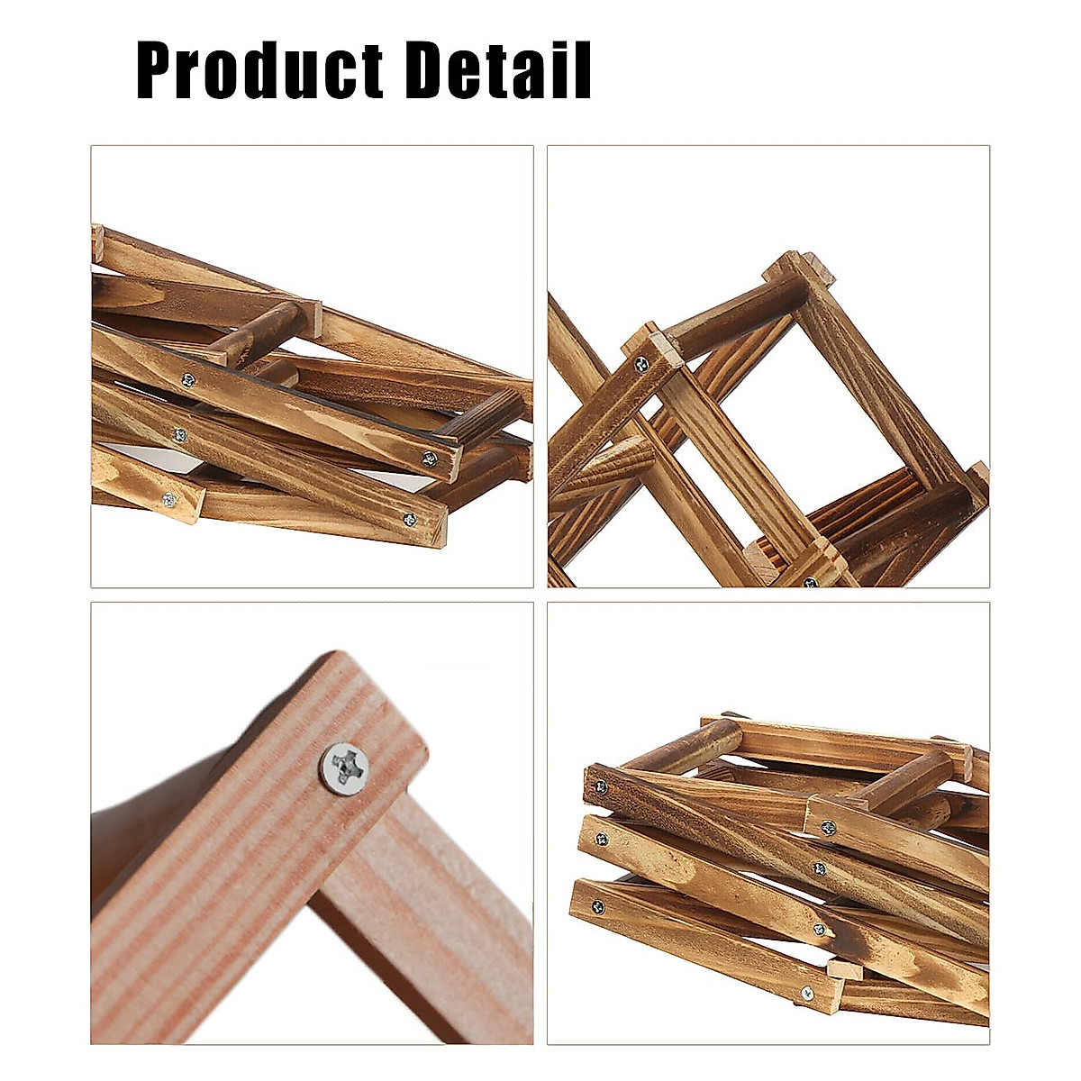 YTCYKJ Wood Wine Rack Freestanding, Wooden Stackable Countertop Wine Rack 3 Bottles Storage Holder Foldable Wine Bottle Display Shelf for Home Kitchen Bar Cabinets