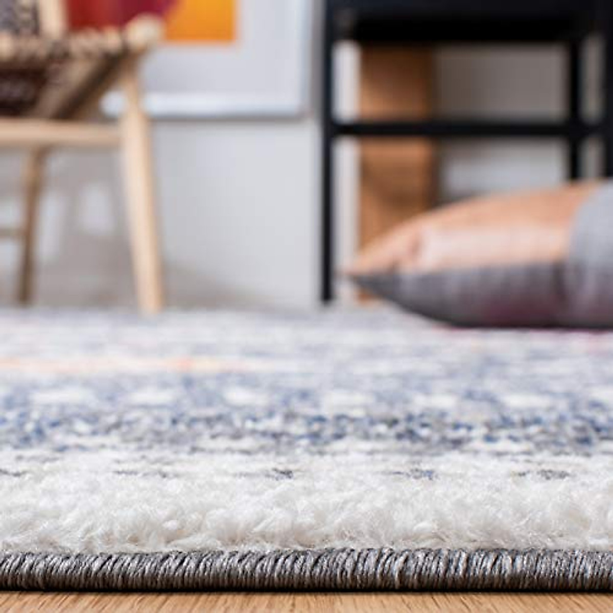 SAFAVIEH Adirondack Collection 6' x 9' Grey/Beige ADR221F Moroccan Boho Non-Shedding Living Room Bedroom Dining Home Office Area Rug