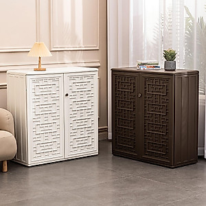 ADDOK 1-Piece Metal Laminate Shelving Suitable for 60-Gallon Storage Shed Cabinet,33" D x 10" W x 0.6" H (Black)