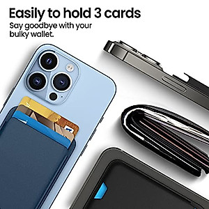 [2 Pack] Magnetic Wallet Card Holder Compatible with Apple MagSafe Wallet for iPhone 14 Pro Max/14 Pro/14/14 Plus/13 Pro Max/13 Pro/13/13 Mini/ 12 Series,MidnightBlue