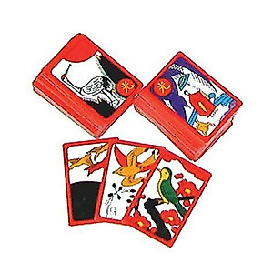 PARTY CRAFTZ 2oz Korea Ceramic Soju Whiskey Shot Glass Set of 5 With Hwatu,Ogwang Korean Traditional Flower Card Game Pattern Print (Soju Shot Set of 5 Wtih HWA-tu,Korean Flower Card Game 1 Set)