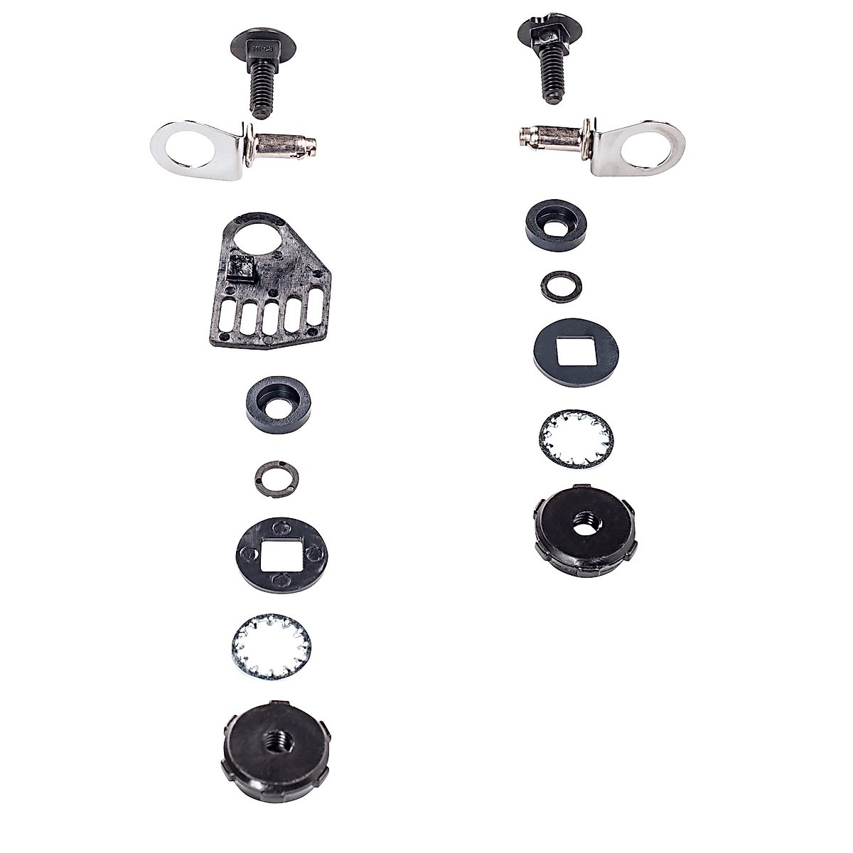 MSA 456667 Metal Instant Release Attachment with Stop (A, B, C, D, E, F) Without Lugs, for Use with Welding Shields, Black, Standard