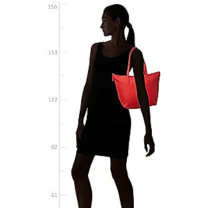 Lacoste Women's L.12.12 Small Tote Bag Shoulder Handbag, High Risk Red, One Size