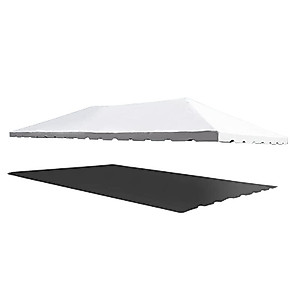 TentandTable 20-Foot x 40-Foot Tent Top | for West Coast Frames | 16oz Block-Out Premium Vinyl | White | Indoor/Outdoor | for Parties, Weddings, and Events | Commercial and Residential Use