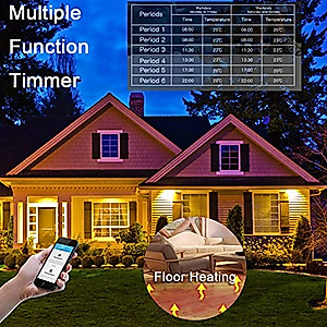 VTOSEN Smart WiFi Thermostat for Water & Electric Floor Heating, Gas Boilers - 16A, AC90-240V