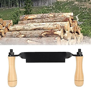 Draw Shave Tool, Ergonomic Comfortable Grip Tree Bark Peeler Tool for Woodworking, Debarking Hand Tool, Draw Shave Tool with Iron solid wood Material (Straight Type)