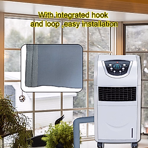 ikasus Insulated Hose Cover for Portable Air Conditioners Universal Fit Both 5 inch and 5.9 inch Diameter Exhaust Duct Vent Hose Cover Air Conditioner Energy Saving Dust Hose Protective Cover Gray