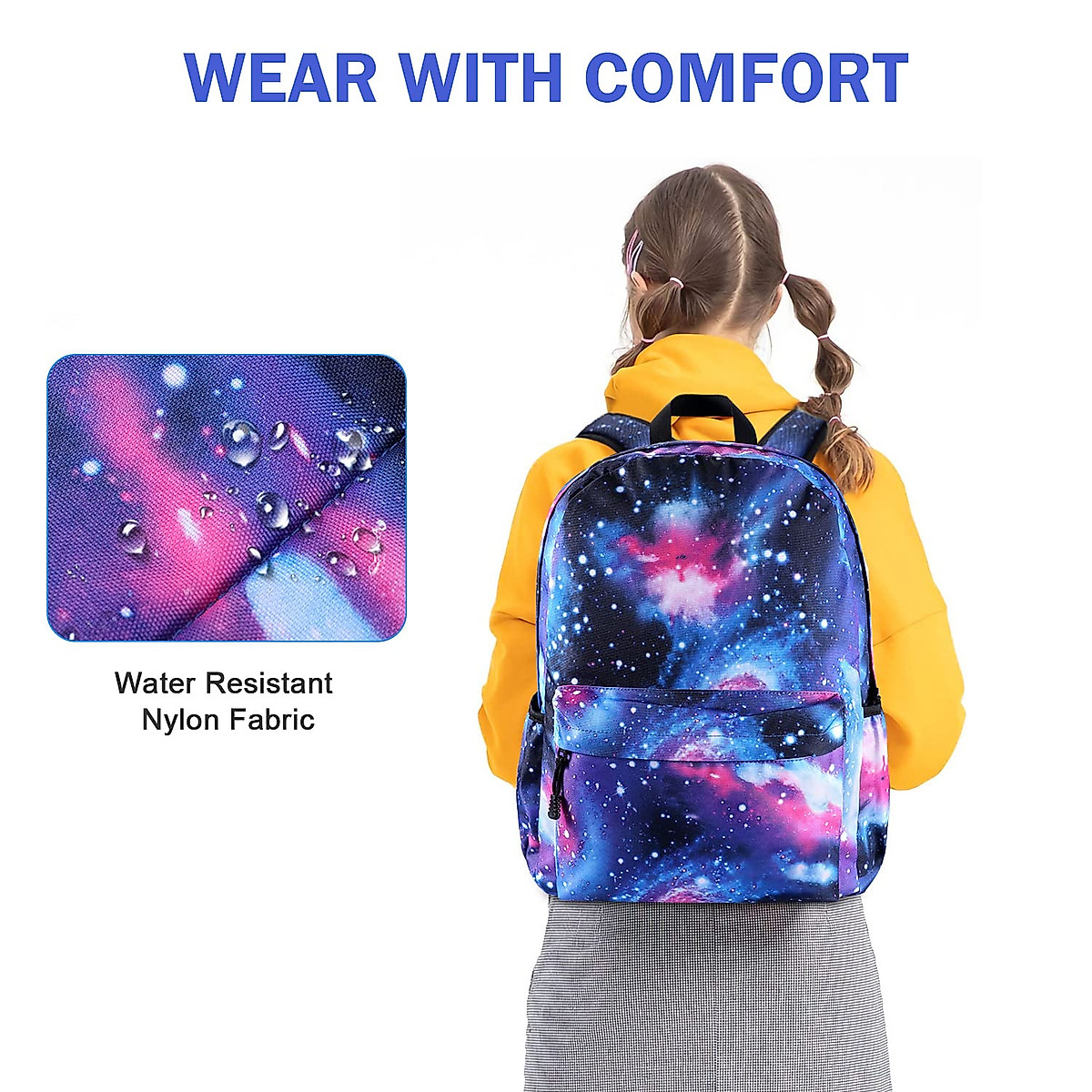 SAMIT School Backpack School Bag Galaxy Backpack Rucksack Kid Backpack Set with Pencil Case for Boys Girls Elementary