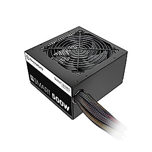 Thermaltake Smart 500W 80+ White Certified PSU, Continuous Power with 120mm Ultra Quiet Cooling Fan, ATX 12V V2.3/EPS 12V Active PFC Power Supply PS-SPD-0500NPCWUS-W