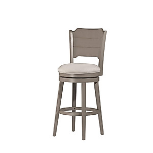 Hillsdale Furniture Clarion Wood Counter Height Swivel Stool, Distressed Gray