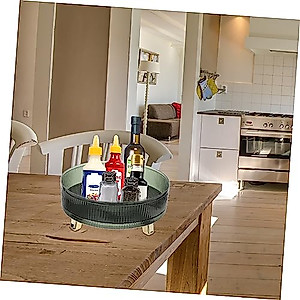 FRCOLOR 2pcs Rotating Storage Tray Skincare Holder Cosmetics Holder Tray Turning Desktop Organizer Makeup Carousel Rotating Kitchen Spice Rack High Capacity to Rotate The pet Brush Holder