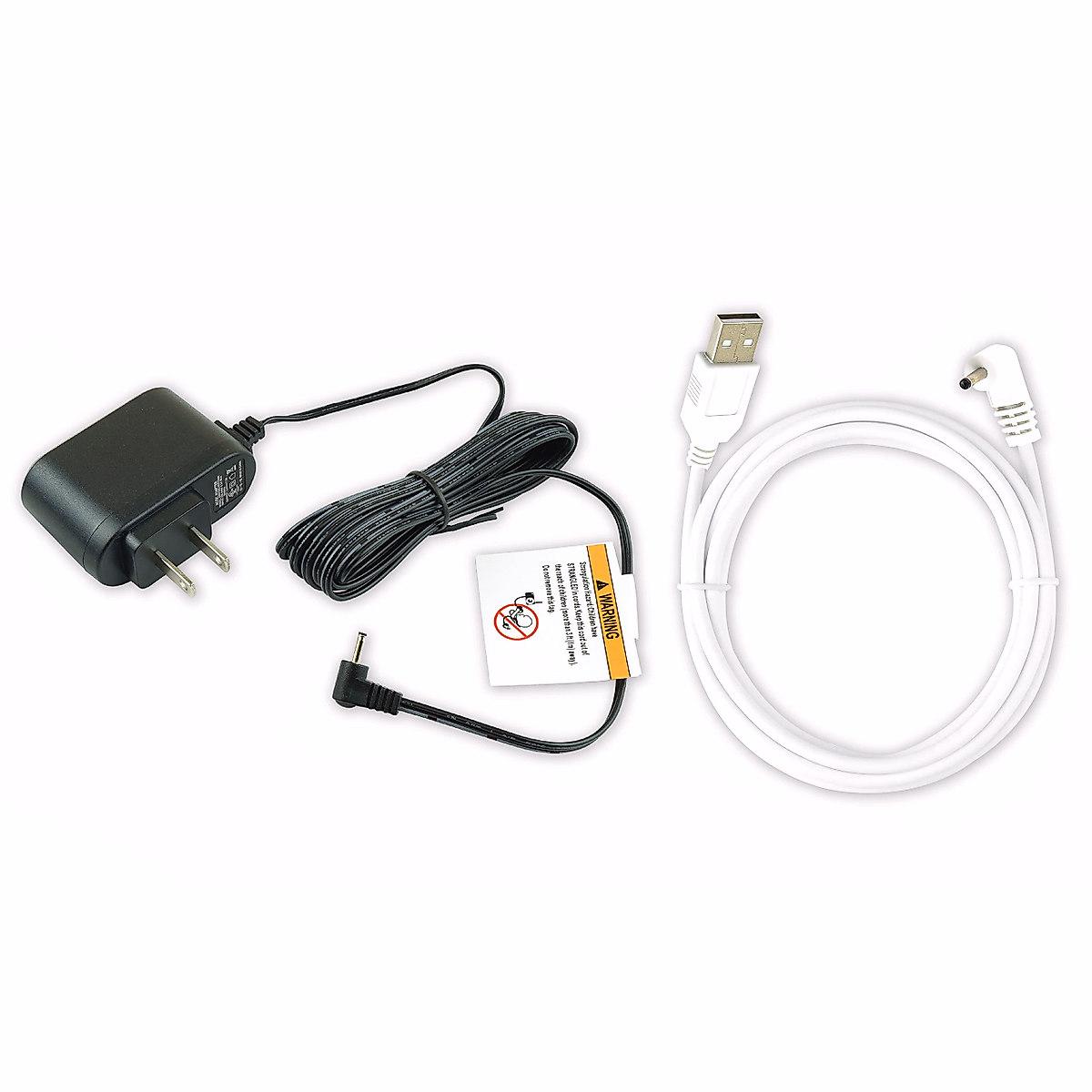 WirelessFinest Power Supply Home Charger Adapter Replacement for Infant Optics Model DXR8 Pro ONLY Baby Infant Monitor and Video Camera 10FT Long Cable Cord + USB Cable. NOT for DXR8