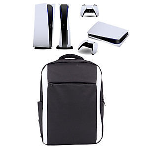 Acogedor Game Console Backpack for PS5 Console Games and Accessories, Gaming Console Backpack Storage Case Large Capacity Travel Carrying Case for Playstation 5