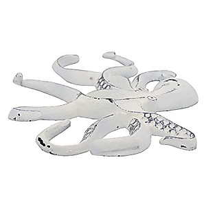 Swimming Octopus Key Hook Antique Look/Distress Green/Vintage Hook/Sea Theme Hook/Coastal Hook and Swimming Octopus Key Hook Antique Look/Distress White/Vintage Hook/Sea Theme Hook/Coastal Hook