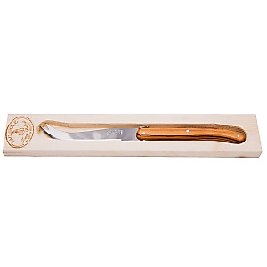 Jean Dubost Rustic Range Cheese Knife in a Box, Stainless Steel Blades, Olive Wood