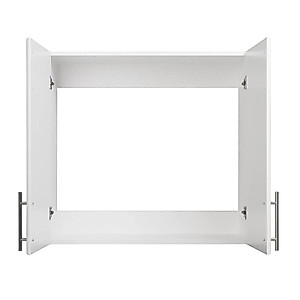 Home Square 2 Piece Wood Wall Cabinet Set in White