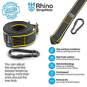 Tree Swing Strap Hanging Kit – 10ft Strap, Holds 2800 lbs (SGS Certified), Fast & Easy Way to Hang Any Swing