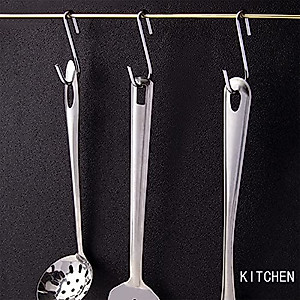 Aecllcea 30 Pack Heavy Duty S Hooks for Hanging Kitchen Utensils, Jeans, Plants, Pots and Pans，Professional S Shaped Hooks for Closet, Wire Shelving, Garage, Garden，Camping