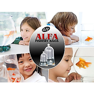 ALFA FISHERY BAGS Round Corners Bottom Leak Proof Clear Plastic Fish Bags Size 10 Inches for Marine & Tropical Fish Transport 2 mil. (10" x 24" / 100 Pack)