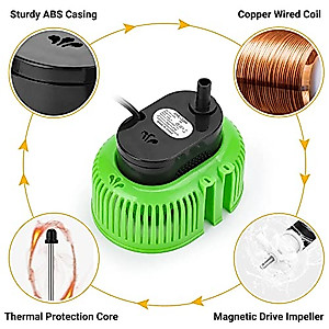 Pool Cover Pump Above Ground, Water Pump for Pool Draining, Submersible Water Pump Sump Pump with 16 Ft Drainage Hose & 25 Ft Extra Long Power Cord (840GPH-Green, Green)