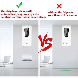 Drip Tray for Wall mounted Soap Dispenser, Prevent Dripping and Spraying, Dispenser Stand,Soap Dispenser Bracket, Soap dispenser water tray，Soap Dispenser Drip Tray,Detergent cup holder(Color : White)