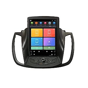 KUNFINE Tesla Style 10.4" Android Radio CarPlay Android Auto Autoradio Car Navigation Stereo Multimedia Player GPS RDS DSP BT WiFi Headunit Replacement for Ford Escape 2013-2018, if Applicable