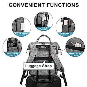 LOVEVOOK Laptop Backpack for Women,17 Inch Work Travel Bag Computer Bags Teacher Doctor Nurse Bags College Backpack Purse (Upgraded)