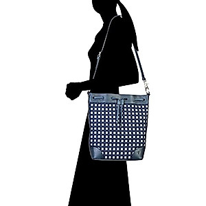 Frye Melissa Denim Drawstring Hobo, Navy