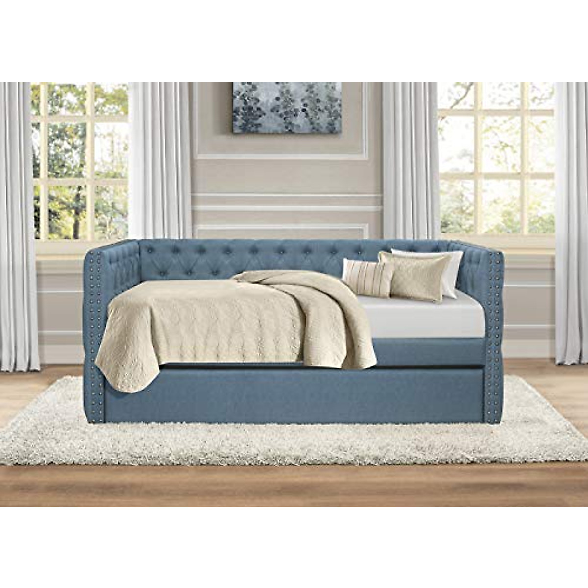 Lexicon Ballou Daybed with Trundle, Twin/Twin, Blue