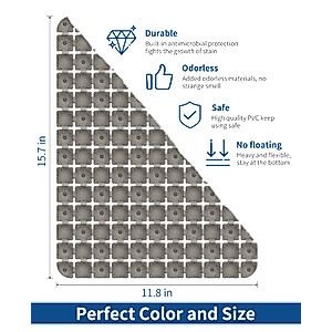 Bligli Sink Mat for Stainless Steel/Ceramic Sinks, 2 Pack 15.7x11.8 inches PVC Sink Protectors for Bottom of Kitchen Sink, Dishes and Glassware drain Mats, Durable and Fast Draining (Clear Grey)