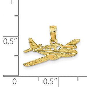 IceCarats 14K Yellow Gold Cessna Plane Necklace Charm Pendant 14mm x 19mm Only