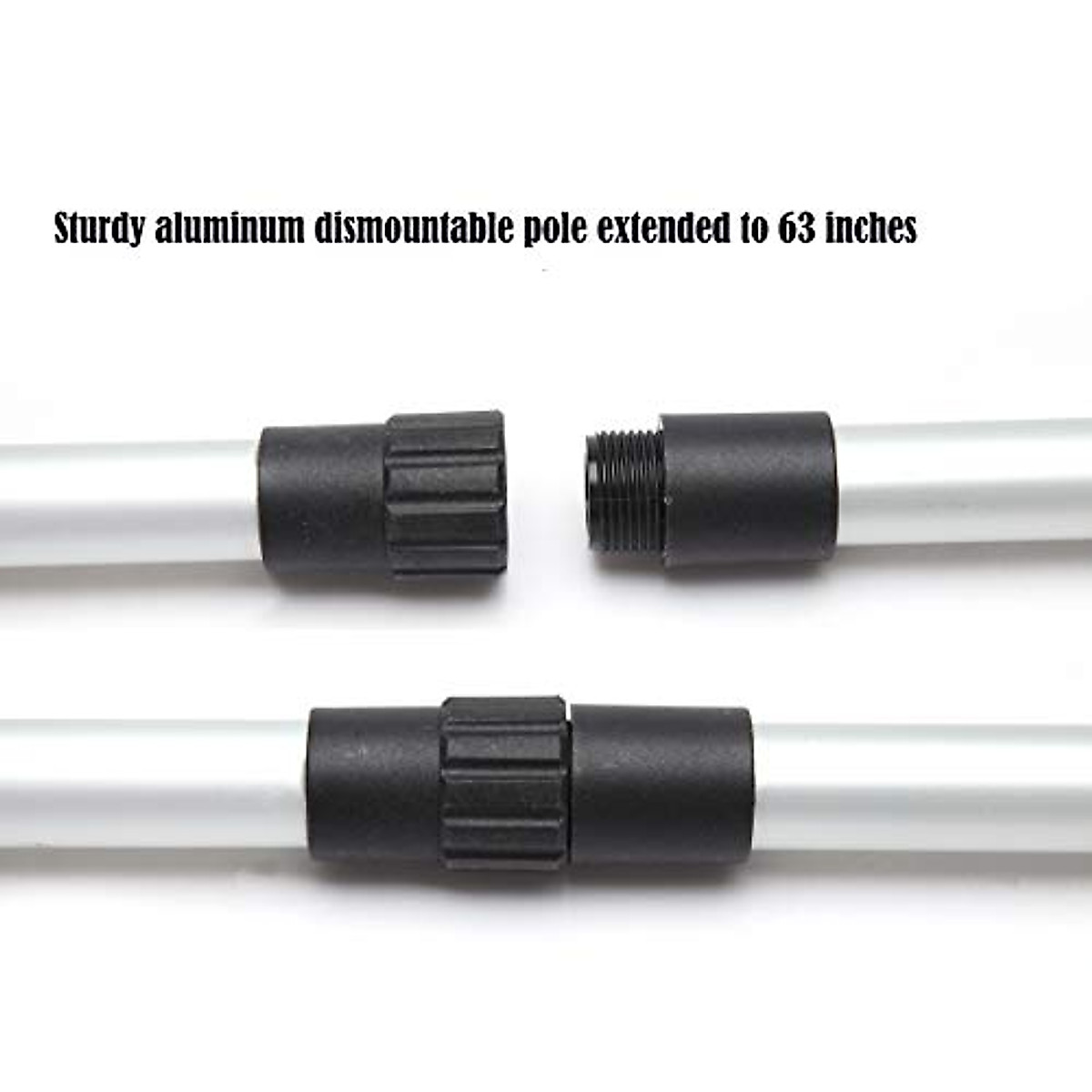 60 Inch Car Wash Brush 12" with Soft Bristle Head Flow-Through Heavy Duty Tri-Level Dip Auto Car Wash Brush Long Handle Car Exterior Washing Yellow