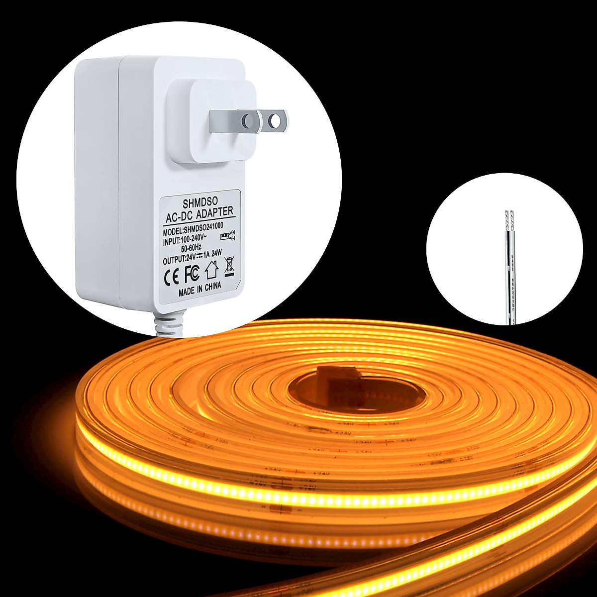 DC 24Volt Transformer,C Wire Adapter,33 FT Long Cable,Compatible with Ring Doorbell Transformer and Thermostat for Sensi,ecobee and Honeywell Transformer