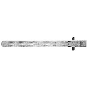 General Tools 300/1 6-Inch Flex Precision Stainless Steel Ruler, Chrome