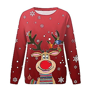 Christmas Sweatshirt Teddy Coat top tee t-Shirt t Shirt Sport tie Knot Pleated Tiered Ruffle Kawaii Cartoon Hoodies y2k Halloween Costumes for Women Cute