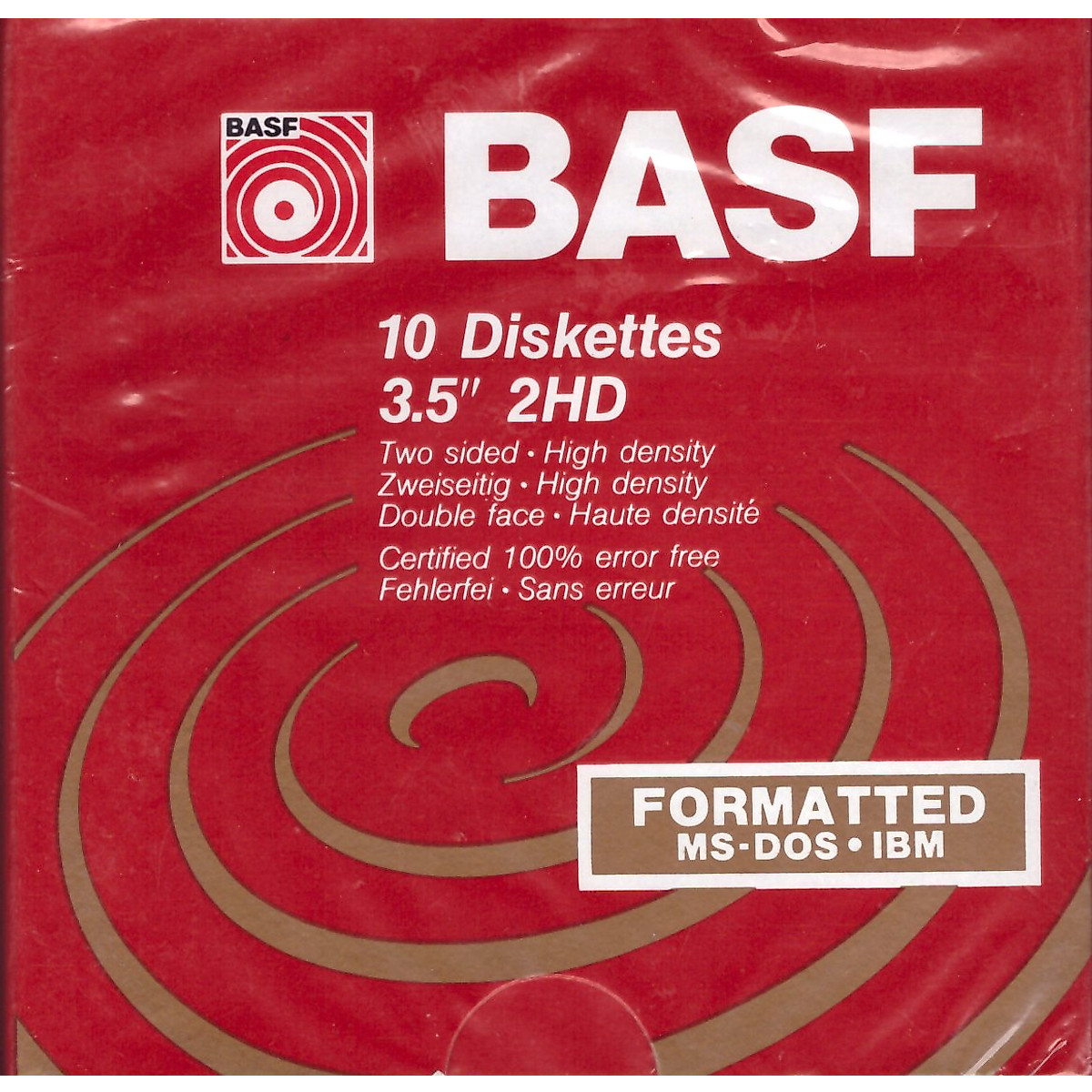 BASF 10 Diskettes 5.25" 2S/HD