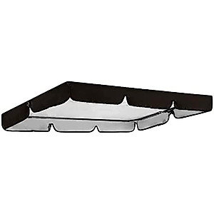 GBEN Swing Top Cover Canopy Replacement Porch Patio Outdoor Replaceable Swing Canopy Cloth Waterproof Swing Ceiling Replacement Cover for Outdoor 22.6.21 (Color : Black, Size : 190x132x15cm/75x52x6)