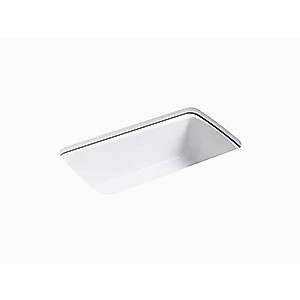 Kohler K-5864-5U-0 Cape Dory Undercounter Kitchen Sink, White, 2.375